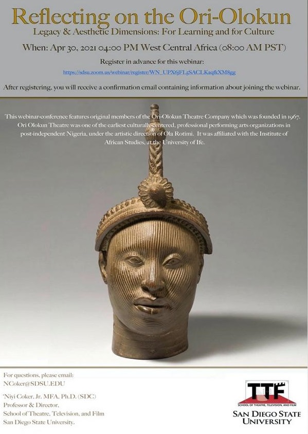 Webinar on Ori Olokun Theatre Company holds April 30 - The Lagos Review