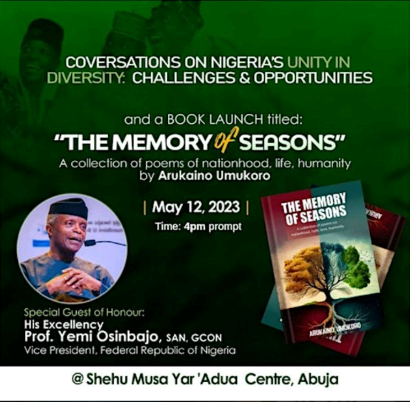 Arukaino Umukoro's "The Memory of Seasons" for launch in Abuja Friday ...